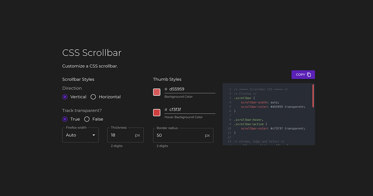 Css Scrollbar Stratools